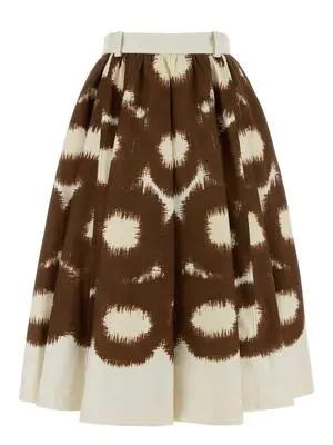Prada PRADA Printed Cotton Skirt Multicolor