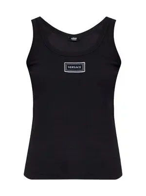 Versace Logo Cotton Tank Top - Multicolor