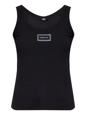 Versace VERSACE Logo Cotton Tank Top Multicolor
