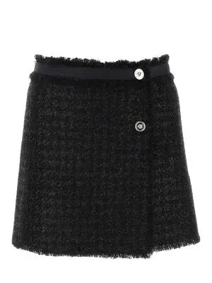 Versace Tweed Mini Skirt - Black