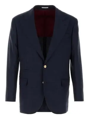 Brunello Cucinelli Navy Wool Blazer - Blue