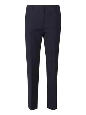Max Mara Classic Virgin Wool Trousers - Blue