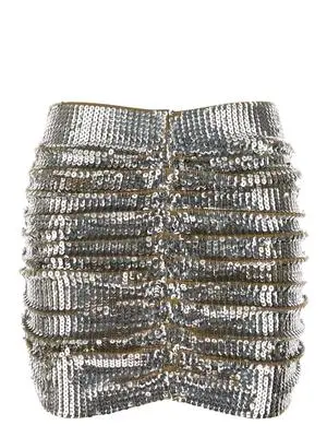 Dsquared2 Embellished Wool Mini Skirt - Silver