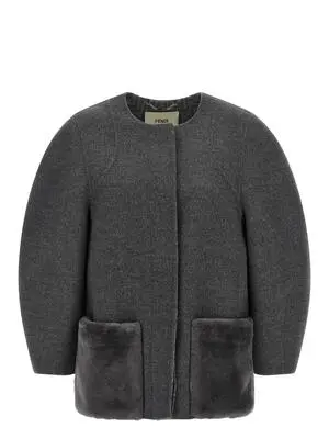 Fendi FENDI Cocoon Blouson Gray