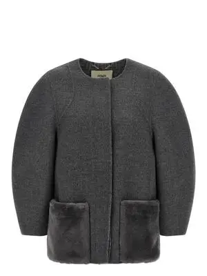 Fendi FENDI Cocoon Blouson Gray