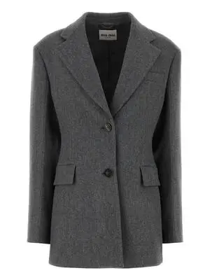 Miu Miu Wool Blazer - Gray