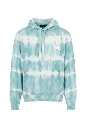 Amiri Tie Dye Cashmere Hoodie - Blue