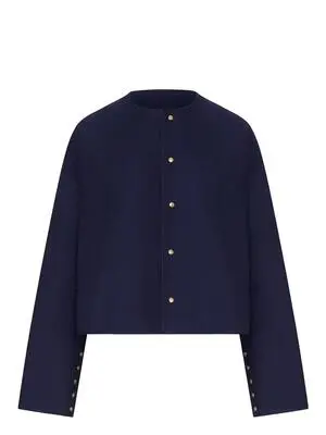 Celine Cotton Cardigan Jacket - Blue