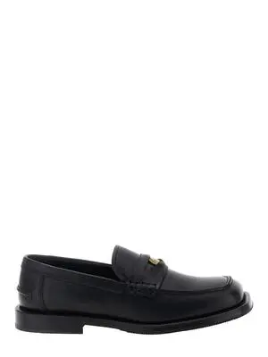 Moschino Berlin Leather Loafers - Black