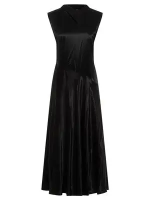 JIL SANDER Cupro Long Dress - Black