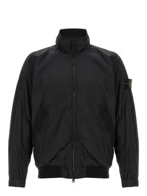 Stone Island 4100111 Lightweight Nylon Reps Jacket - Black