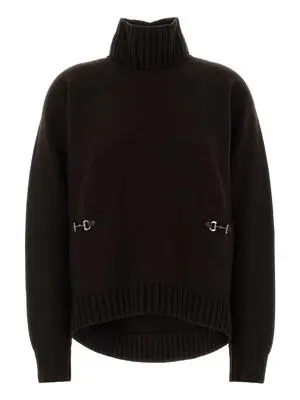 Gucci Wool Blend Oversize Sweater - Brown