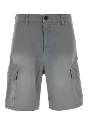 Miu Miu Cotton Twill Bermuda Shorts - Gray