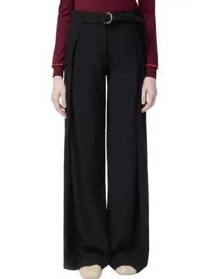 Loewe Wool Wide Leg Trousers - Black