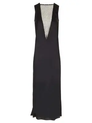 ROTATE BY BIRGER CHRISTENSEN Satin Long Dress - Black