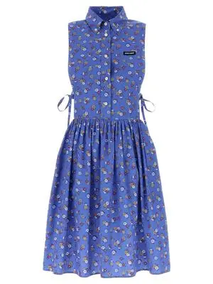Miu Miu Printed Poplin Shirt Dress - Multicolor