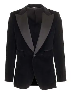 Dolce & Gabbana Velvet Tuxedo Jacket - Black