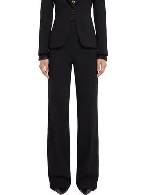 Gucci Wool Flared Trousers - Black