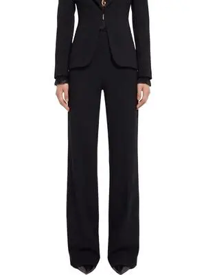 Gucci Wool Flared Trousers - Black