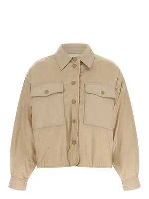 Max Mara Padded Technical Canvas Shirt Jacket - Cream