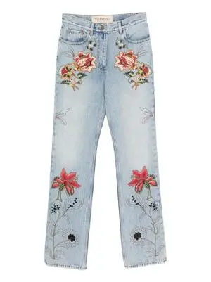 Valentino Garavani Straight-leg Denim Jeans - Blue