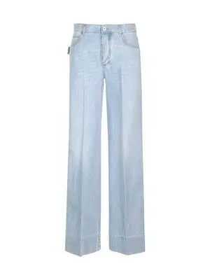 Bottega Veneta Wide Leg Trousers - Blue