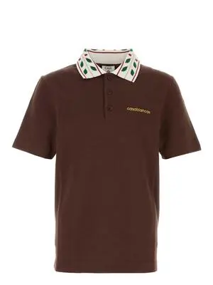 Casablanca Piquet Polo Shirt - Brown