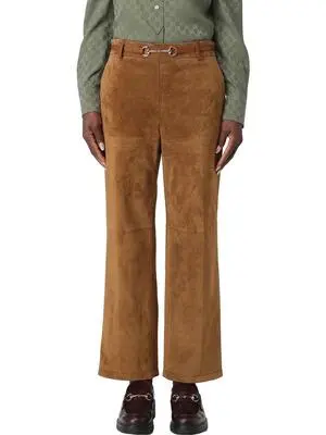 Gucci Calfskin Leather Pants - Brown