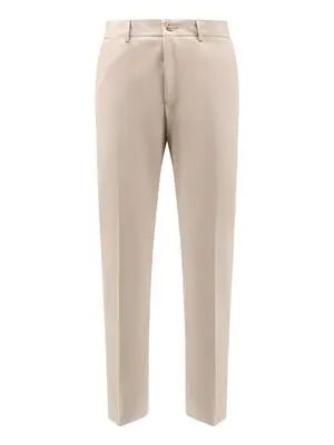 BOSS Cotton And Silk Trousers - Multicolor