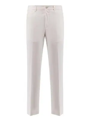 BOSS Cotton And Silk Trousers - Multicolor