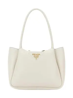 Prada Leather Tote Bag - White