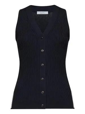 Max Mara MAX MARA Ribbed Knit Vest Multicolor