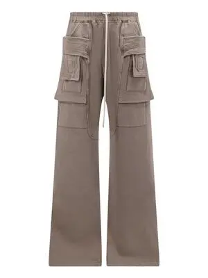 Rick Owens Cotton Cargo Trousers - Gray