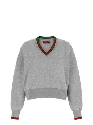 Gucci GUCCI Web Sweatshirt Gray