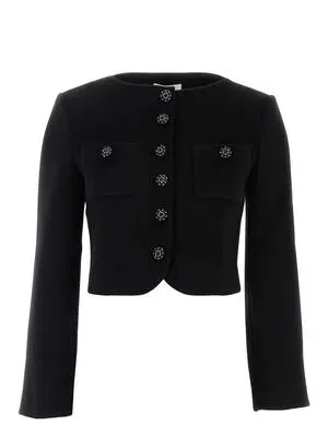 SELF-PORTRAIT Wool Blend Blazer - Black