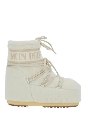 Moon Boot Icon Low Snow Boots In Fleece - White