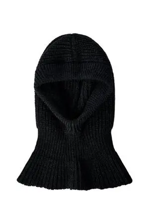 LEMAIRE Knitted Wool-blend Hood - Brown