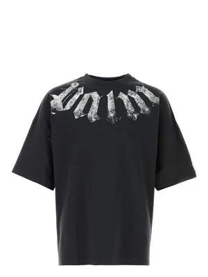 Palm Angels Cotton Oversize T-shirt - Black