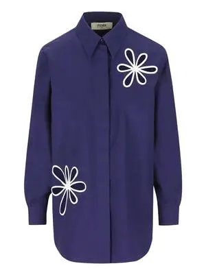 Fendi FENDI Poplin Shirt Blue