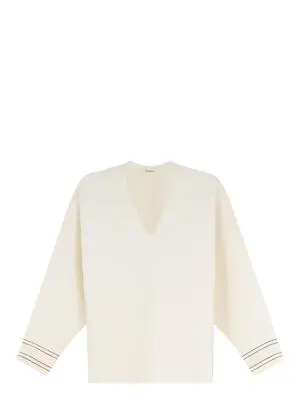 Max Mara Max Mara Women Mxmundici Wool Blend Sweater Multicolor