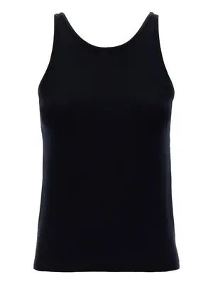 Max Mara Stretch Wool Knit Top - Blue