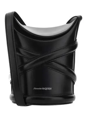 Alexander McQueen Leather The Curve Bucket Bag - Black