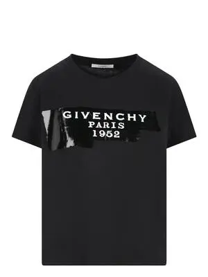 Givenchy GIVENCHY Cotton T-shirt With Tape Print Black