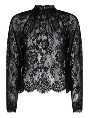 SELF-PORTRAIT Lace Long-sleeved Blouse - Multicolor
