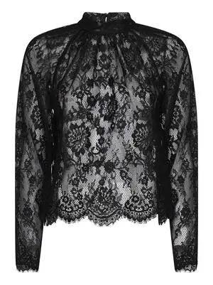 SELF-PORTRAIT Lace Long-sleeved Blouse - Multicolor