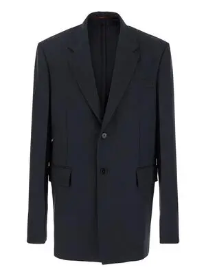 Gucci Wool Gabardine Notch Lapel Jacket - Multicolor