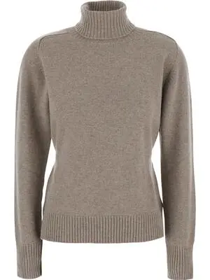 P.a.r.o.s.h High Neck Wool Sweater With Adjustable Back Knot - Multicolor