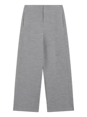 Max Mara MAX MARA Wool-Cotton Blend Trousers Gray