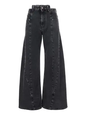 MAISON MARGIELA Wide-leg Jeans With Four Stitching Points - Multicolor