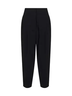 TOTEME Black Viscose And Wool Balloon Trousers - Multicolor
